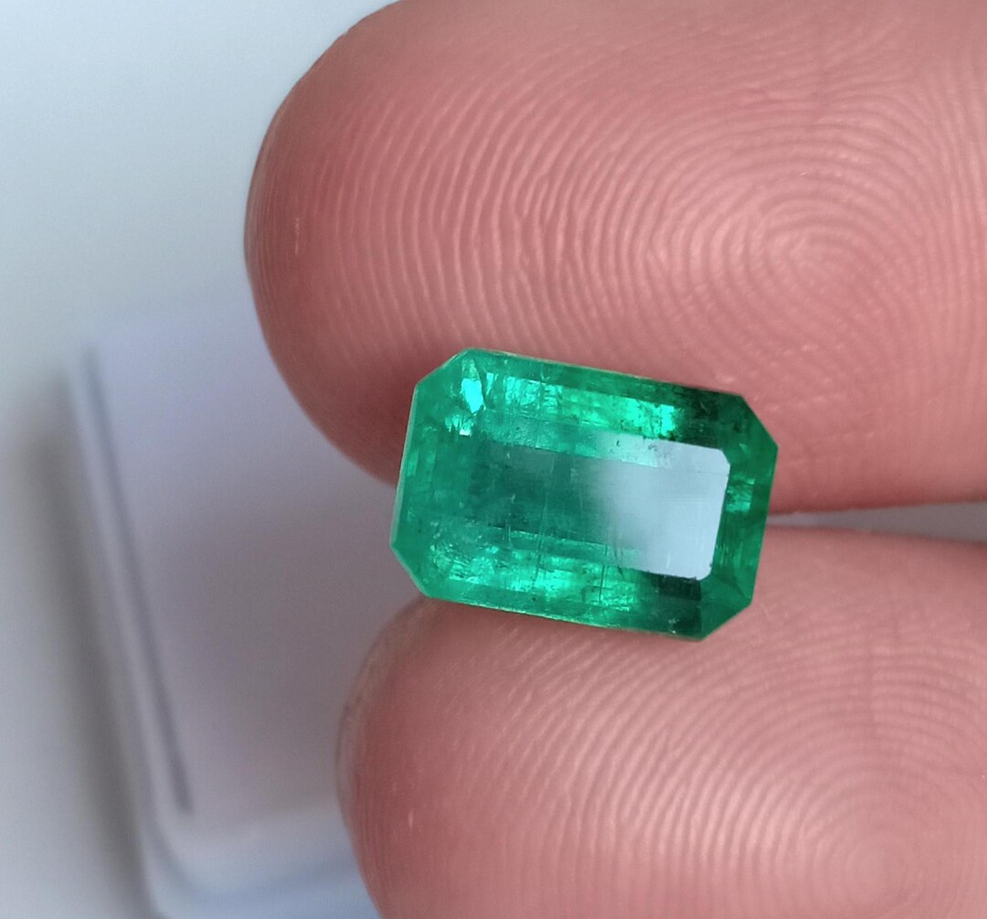 3.28 Ct Dark Green Emerald Natural Emerald Octagon Shape Healing ...