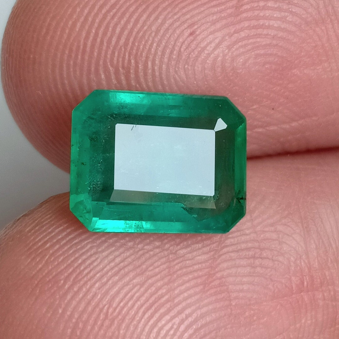 8x10 Mm Natural Emerald Square Octagon 2.77 Carat Vivid Green High ...