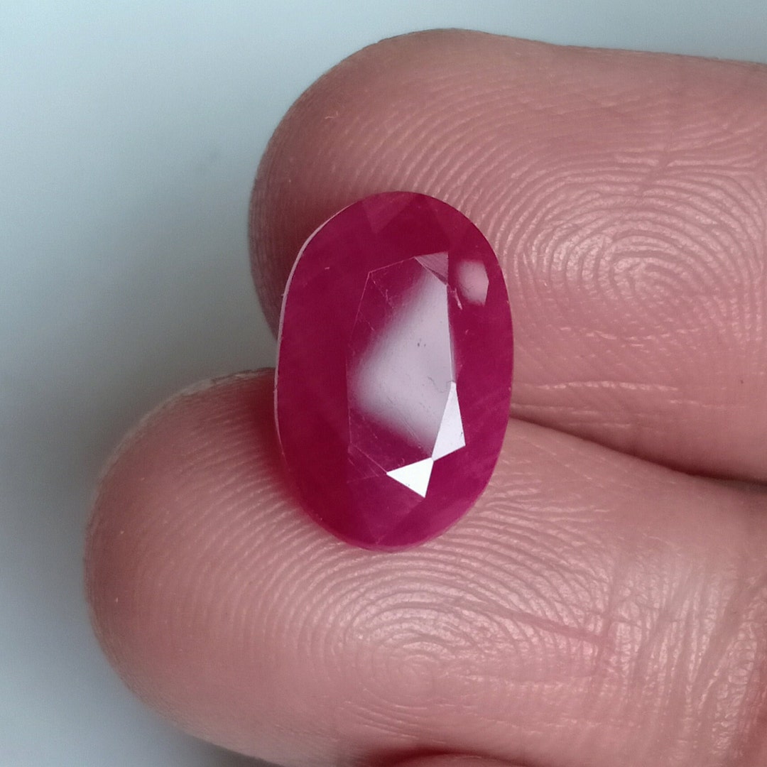 Earth Mine Ruby Oval, 4.88 Cts Certificate Red Ruby Earth Ruby, Genuine Ruby Loose Gemstone ...