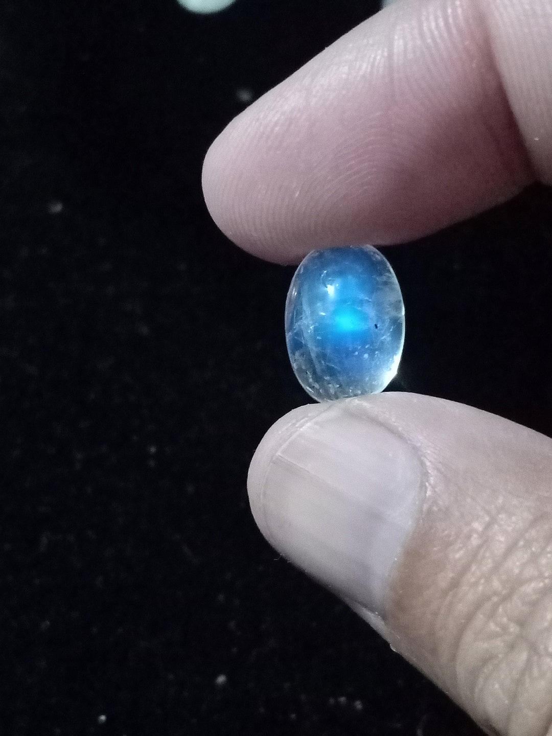 5.30 Carat Blue Flashy Moonstone Cabochon, Big Moonstone Blue Fire ...
