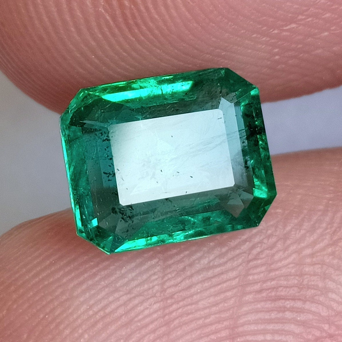 Vivid Green Emerald Octagon100% Natural Emerald Asscher Cut - Etsy