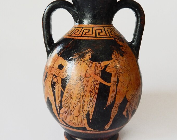 Attic Red Figured Amphora, Classical Period Museum Copy, Helen, Theseus ...