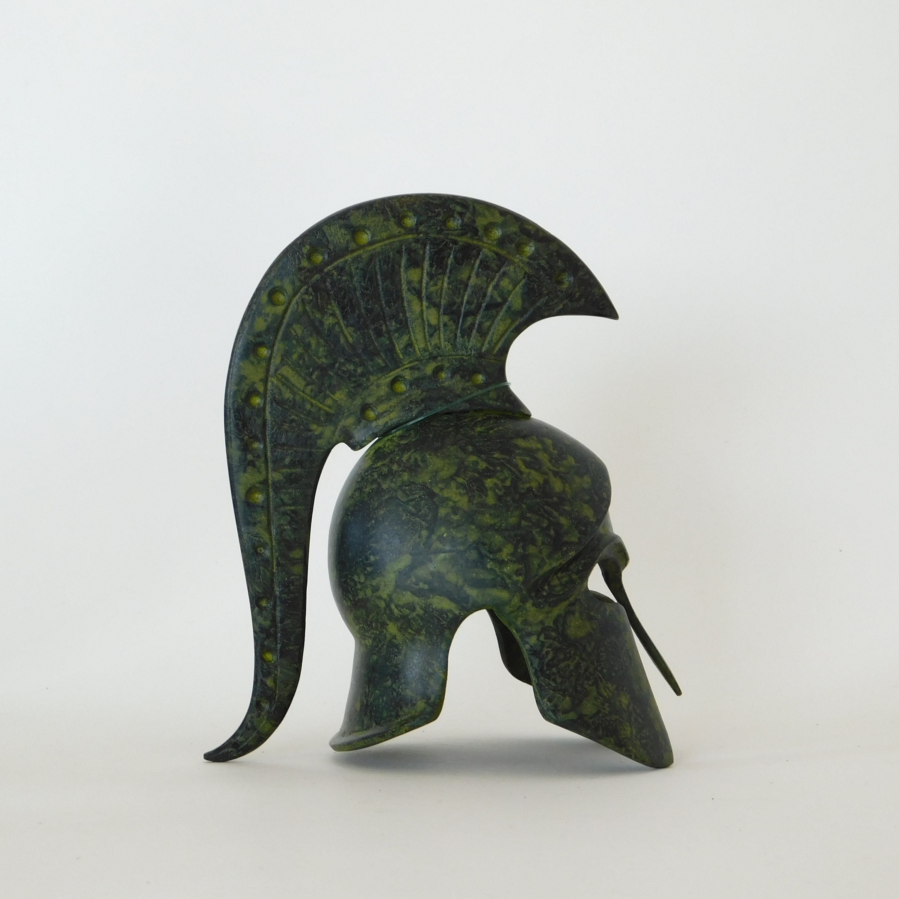 Bronze Ancient Greek Helmet With Crest - Hand Made - Etsy