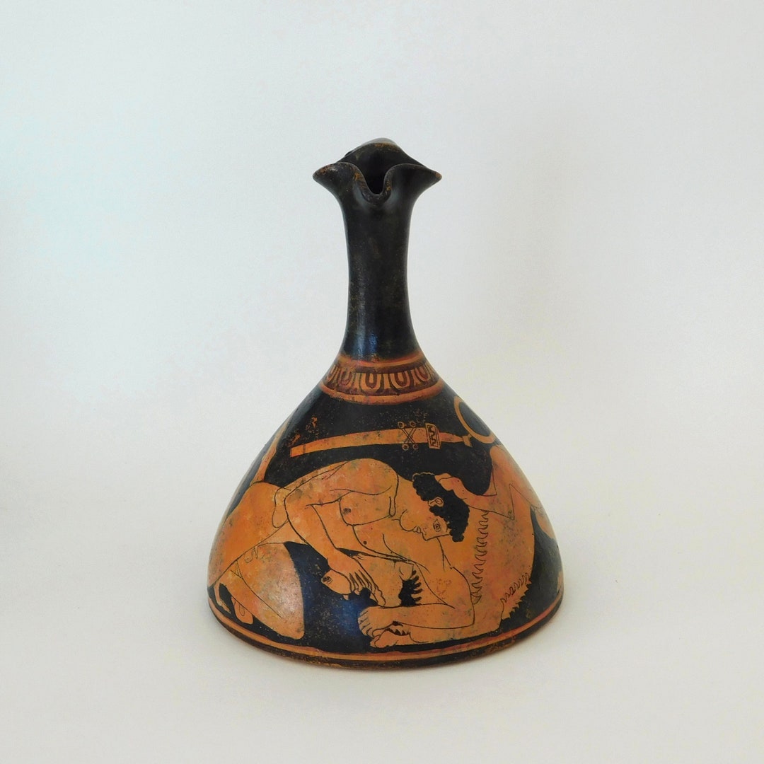 Athenian Red Figure Ceramic Oinochoe - Heracles (hercules) Fighting the ...