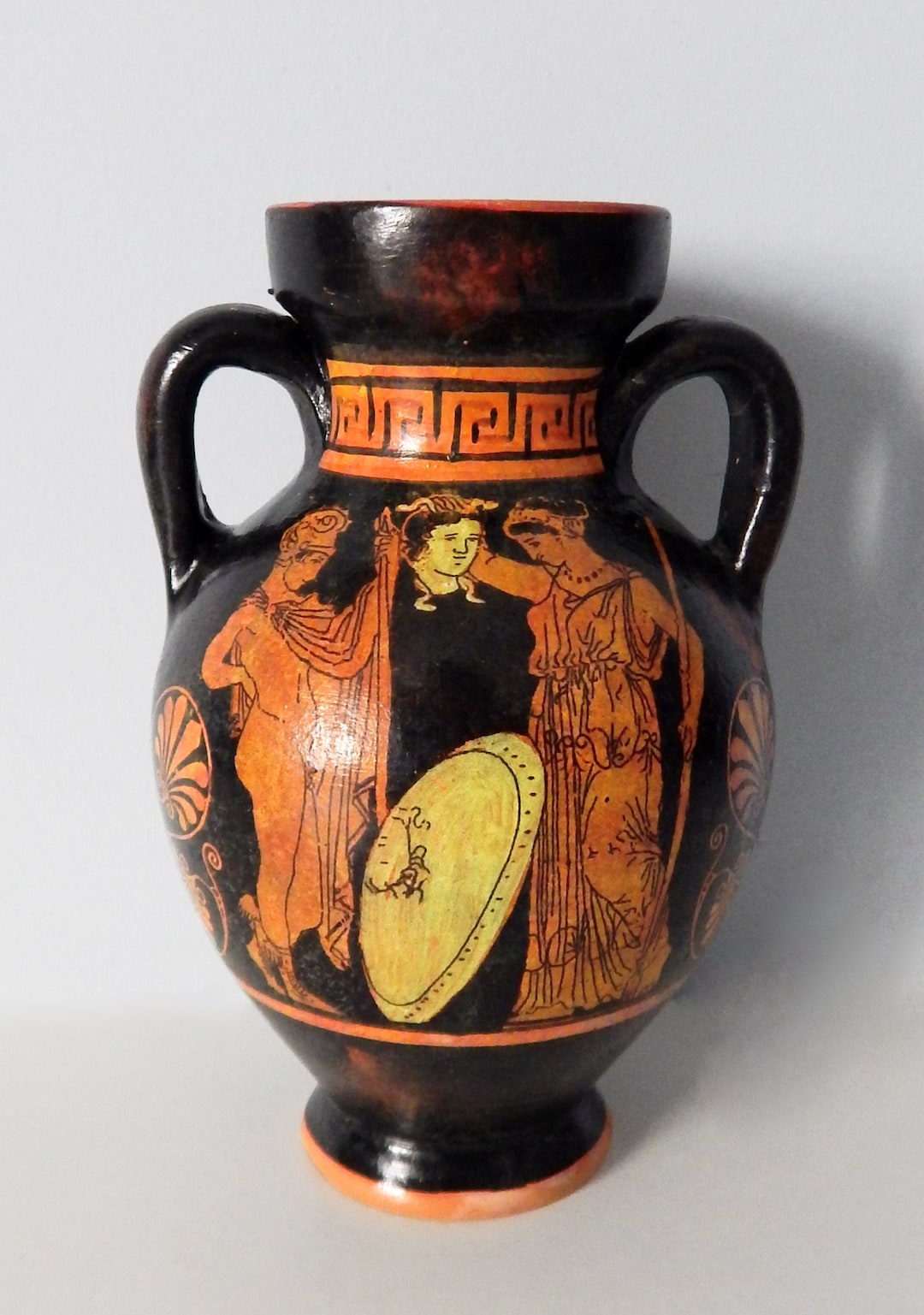 Athenian Red Figure Ceramic Amphora, Athena, Perseus and Medusa - Zeus ...