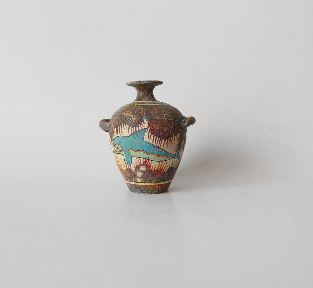 Minoan Period Ceramic Stamnos - Hand Painted Greek Vase - Museum Copy ...