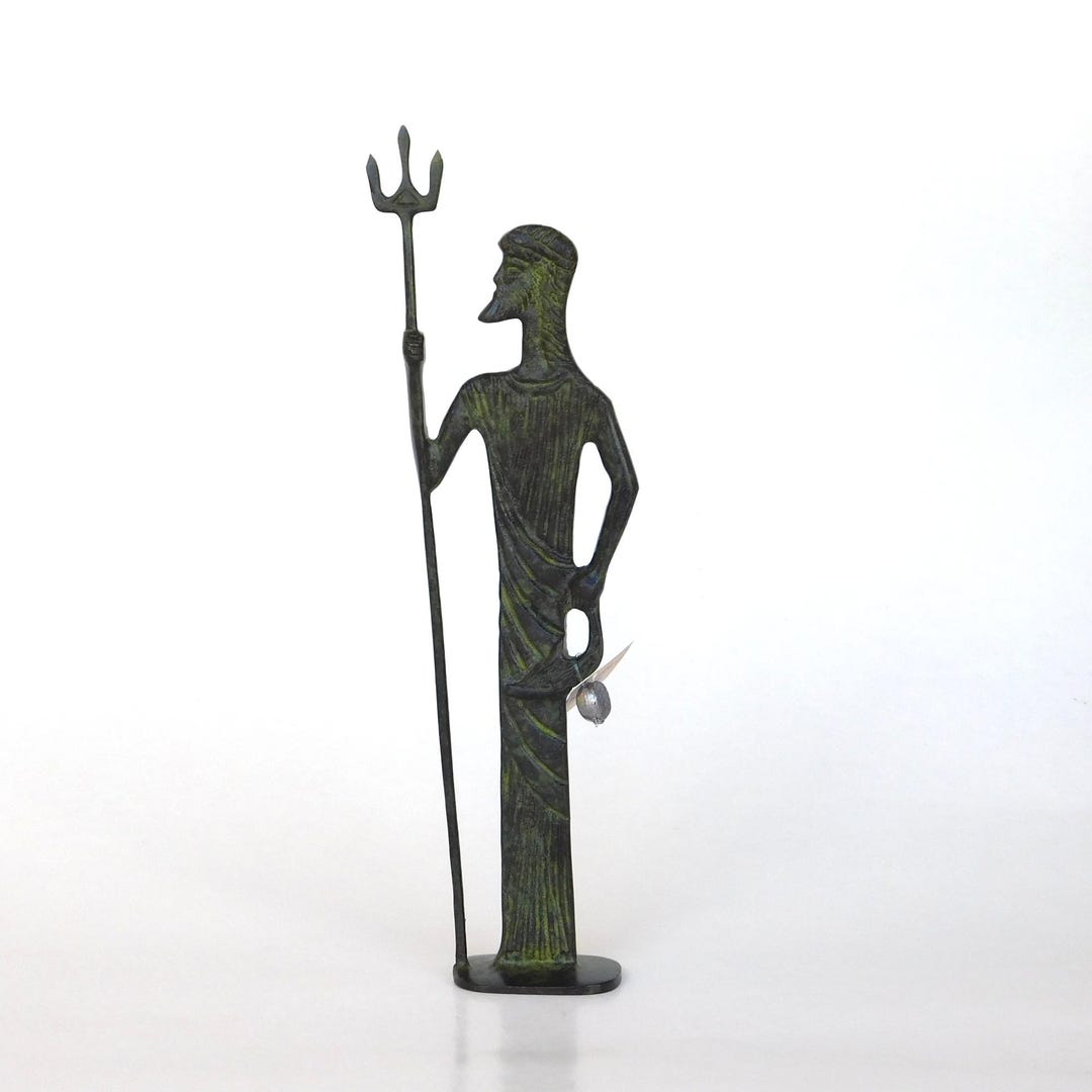 Bronze Ancient Greek Statue of Poseidon - Hand Made - Etsy