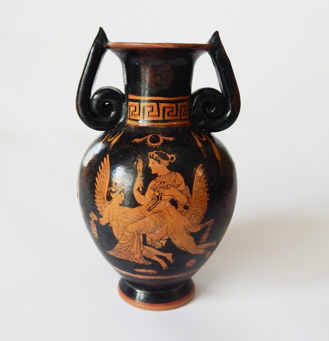 Attic Red Figured Ceramic Amphora, Classical Period Museum Copy, Jason ...
