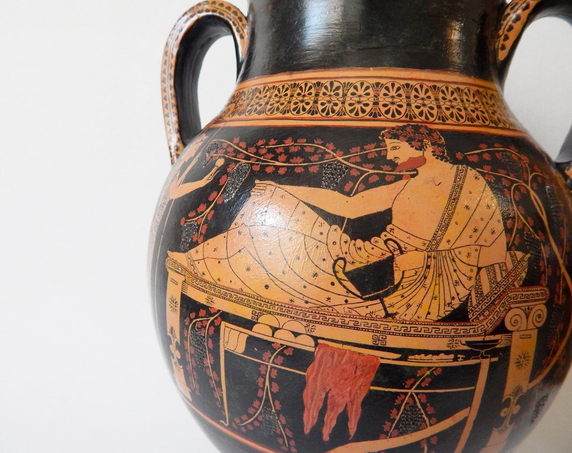 Ceramic Belly Amphora - Andokides Painter - Athena and Heracles ...