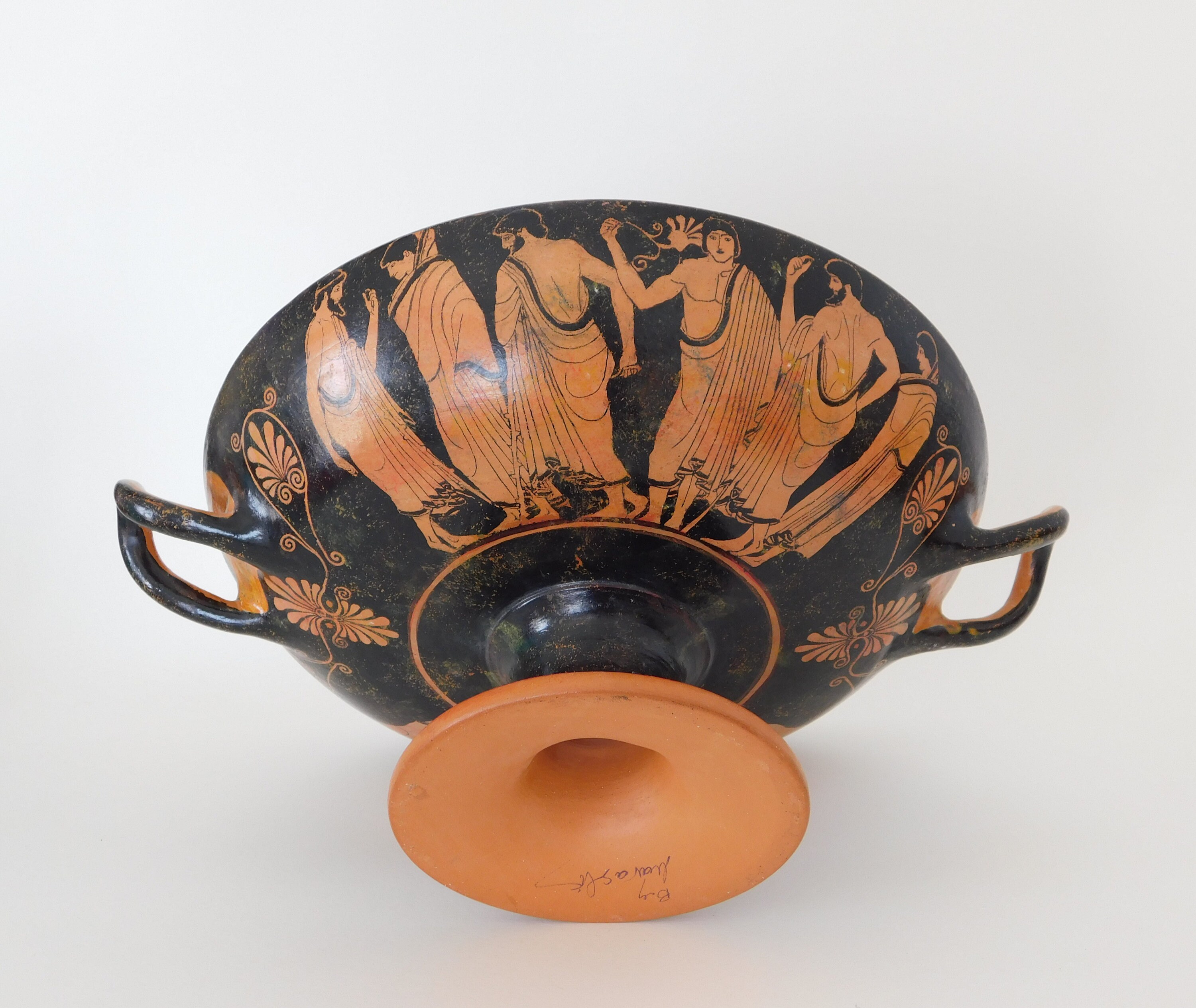 Attic Red Figured Ceramic Kylix, Museum Copy, Jason, Colchian Dragon ...