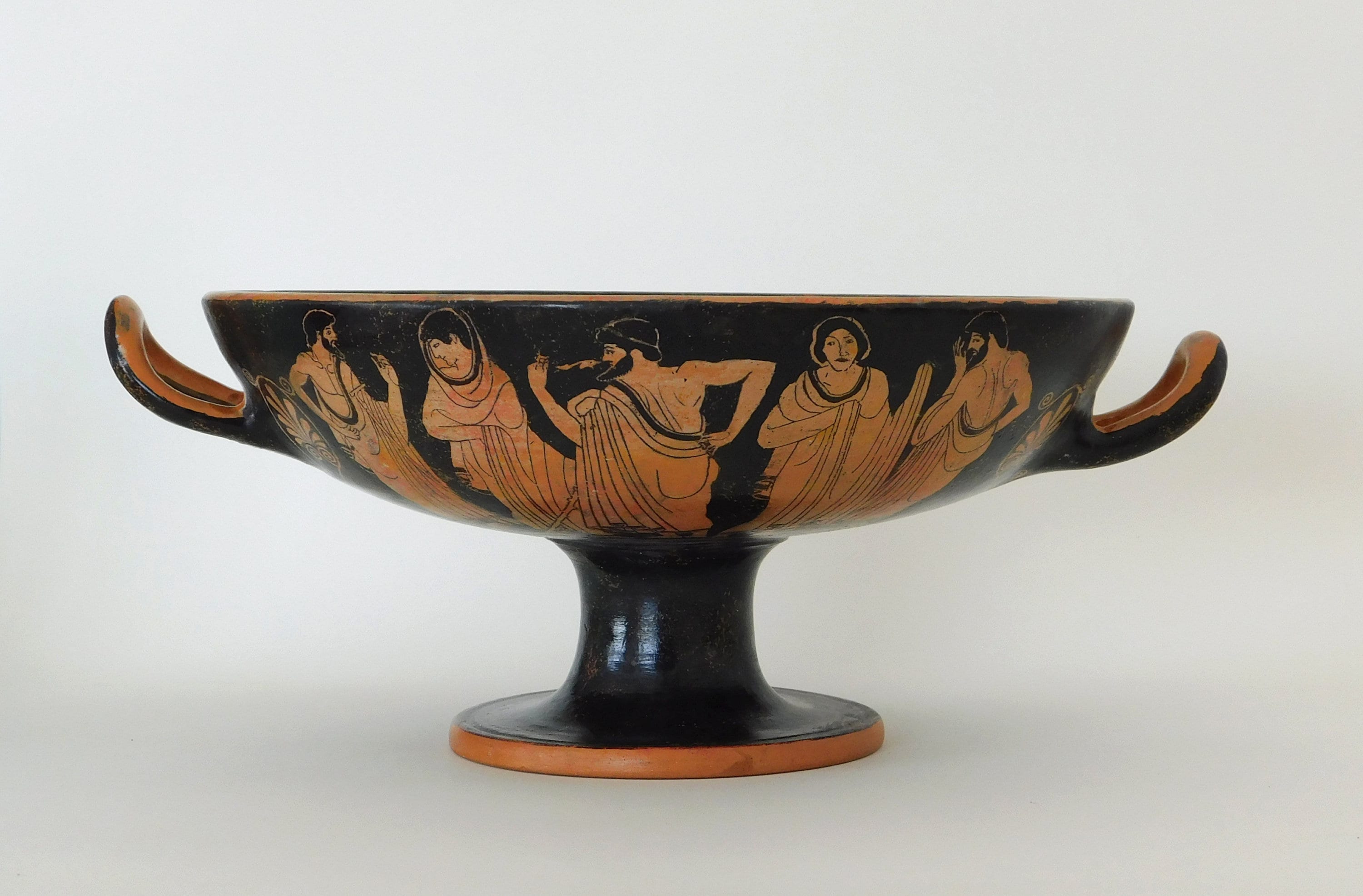 Attic Red Figured Ceramic Kylix, Museum Copy, Jason, Colchian Dragon ...