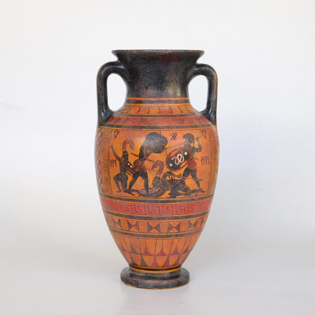 Athenian Geometric Period Pottery, Poseidon, Giants, Hand Made, Hand ...