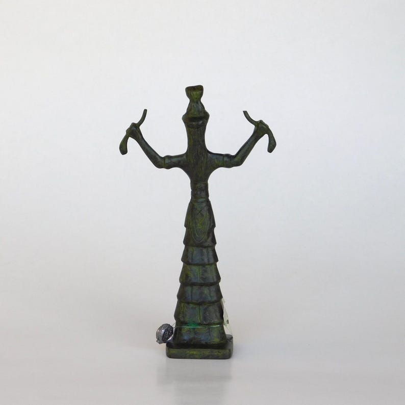 Bronze Ancient Greek Knossos Snake Goddess Minoan Statue Hand Made ...