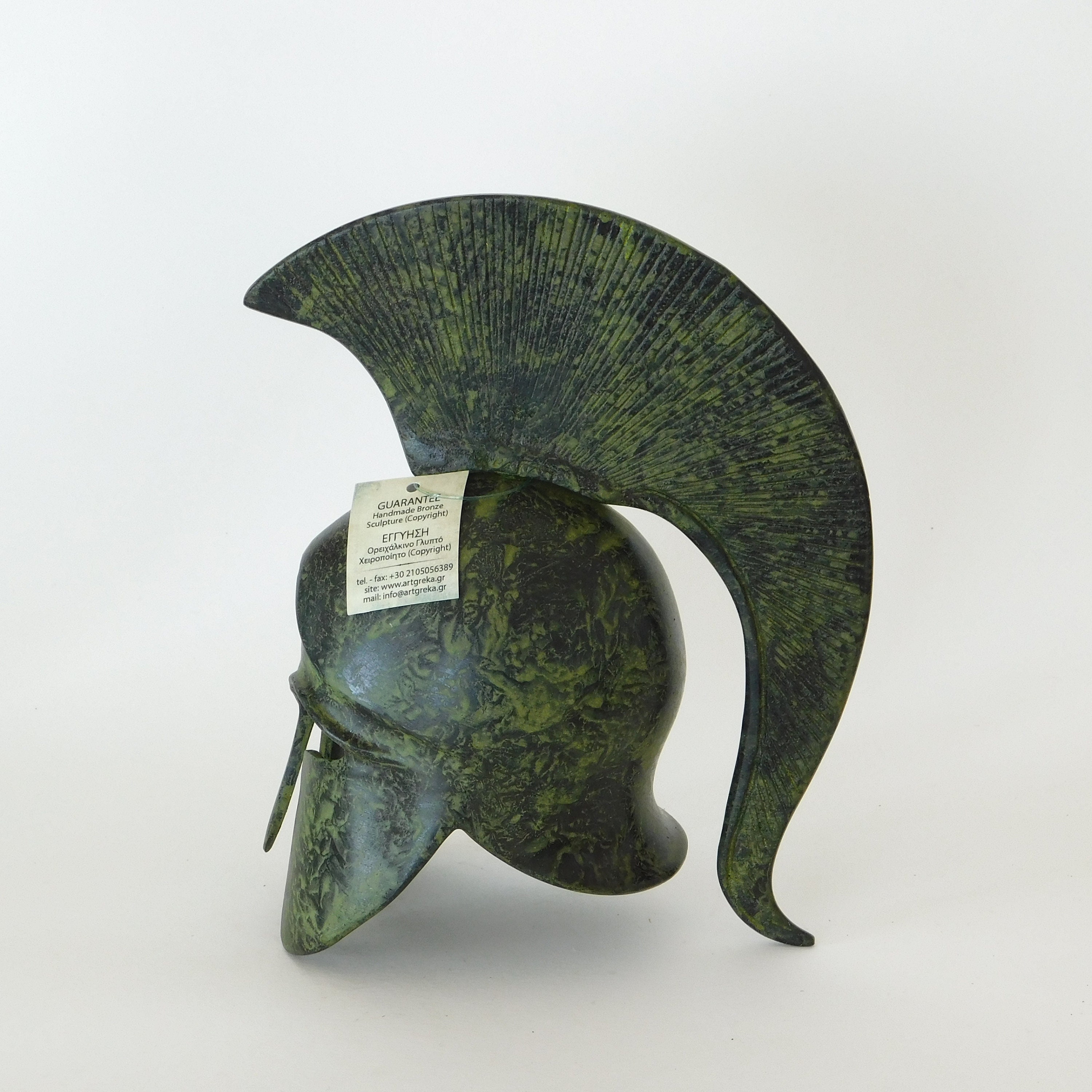 Bronze Ancient Greek Helmet With Crest - Hand Made - Etsy