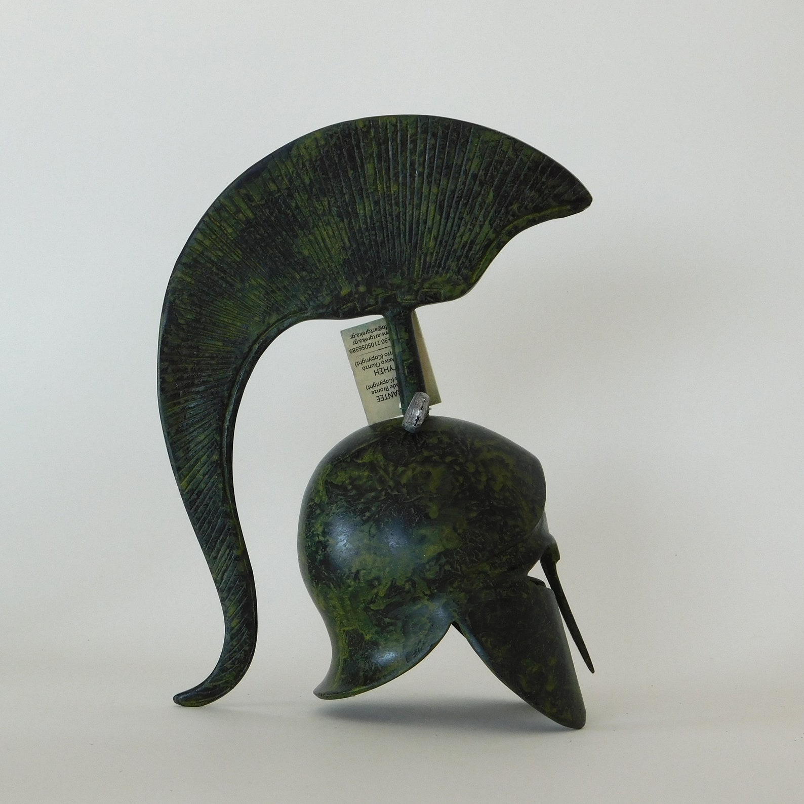Bronze Ancient Greek Helmet With Crest and Holder - Hand Made - Etsy