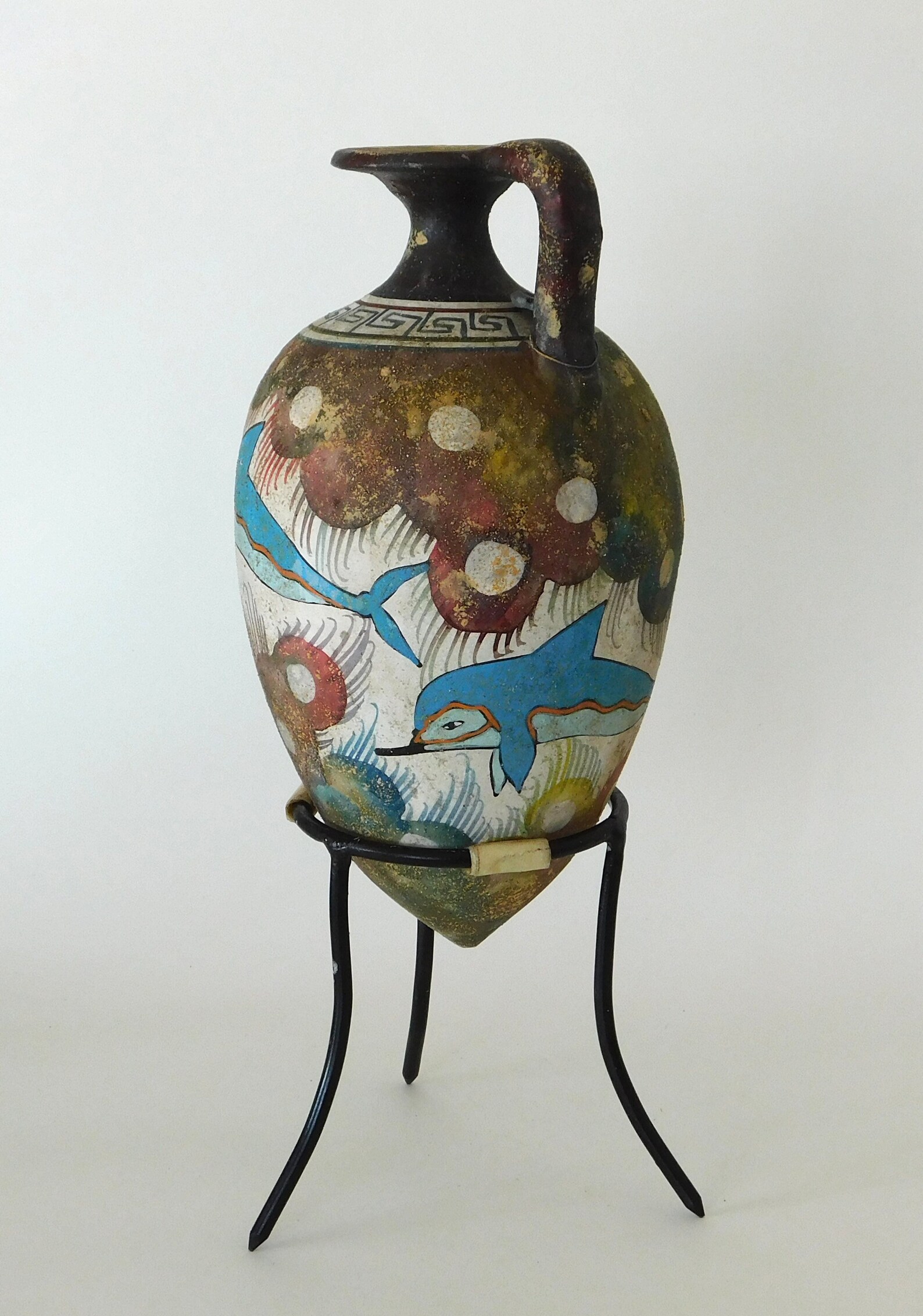 Minoan Period Pointed Amphora - Hand Painted Greek Vase - Museum Copy ...