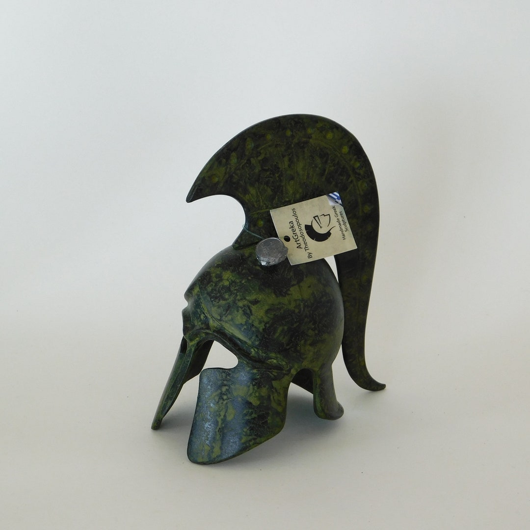 Bronze Ancient Greek Helmet With Crest - Hand Made - Etsy