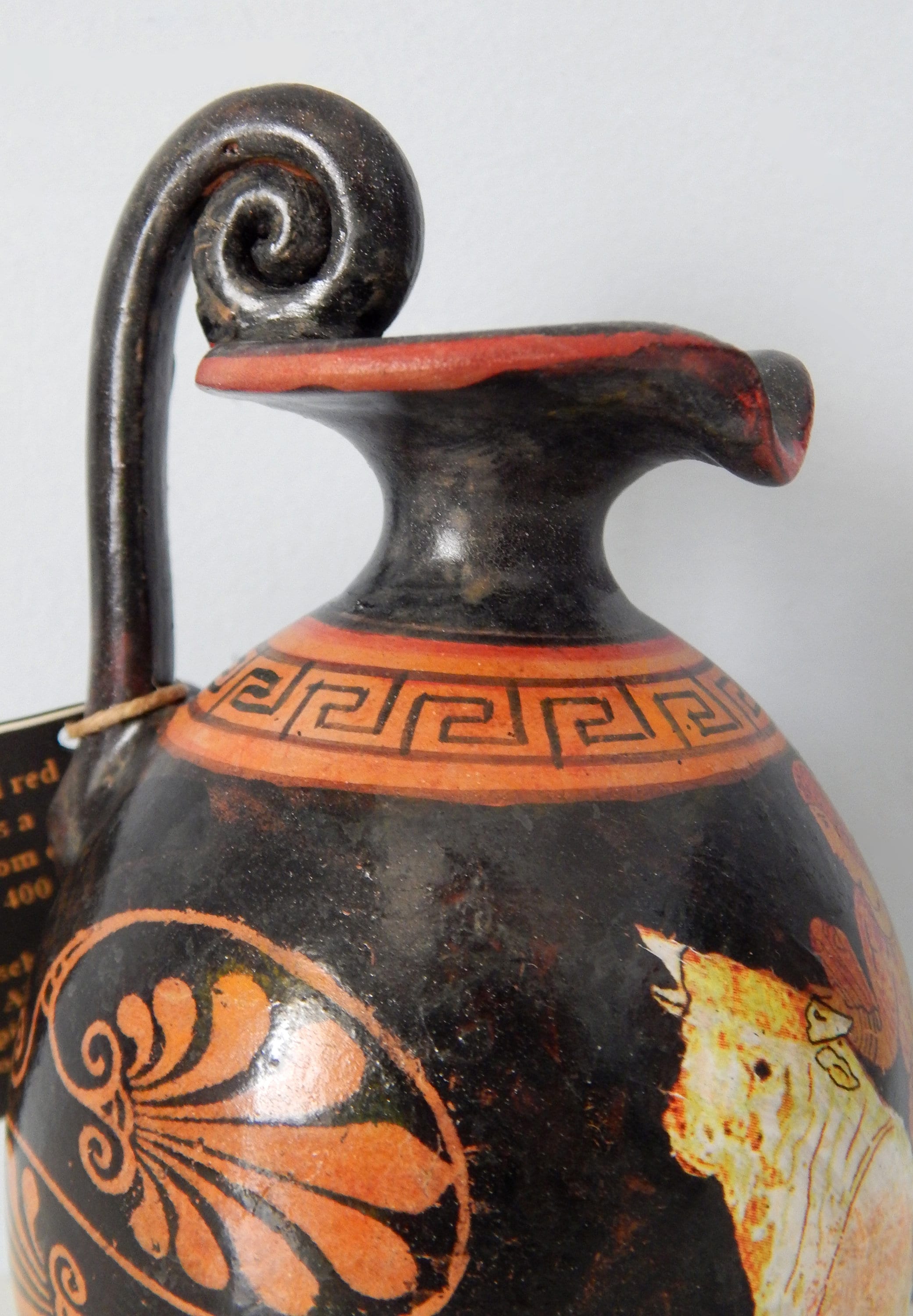 Athenian Red Figure Ceramic Oinochoe, Zeus and Europa, Hand Painted ...