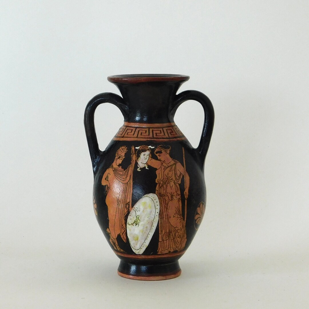 Athenian Red Figure Ceramic Amphora, Athena, Perseus and Medusa - Zeus ...