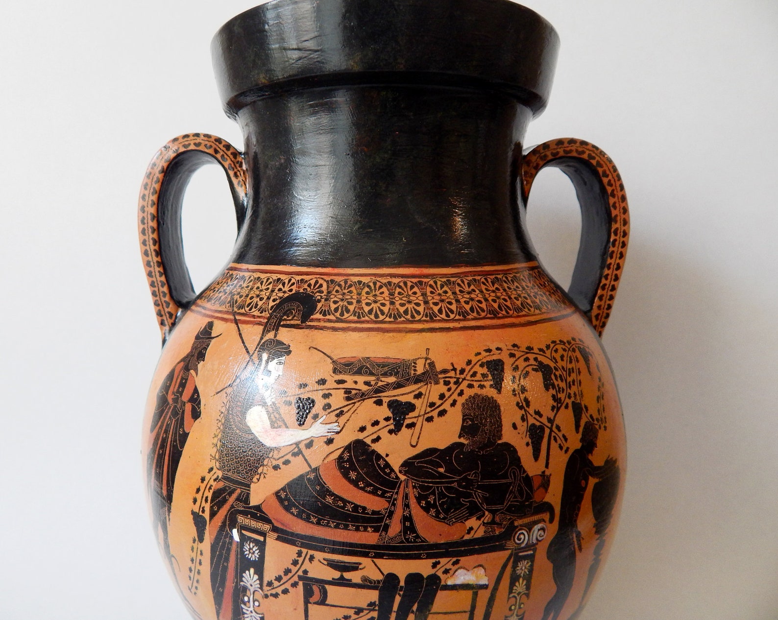 Ceramic Belly Amphora - Andokides Painter - Athena and Heracles ...