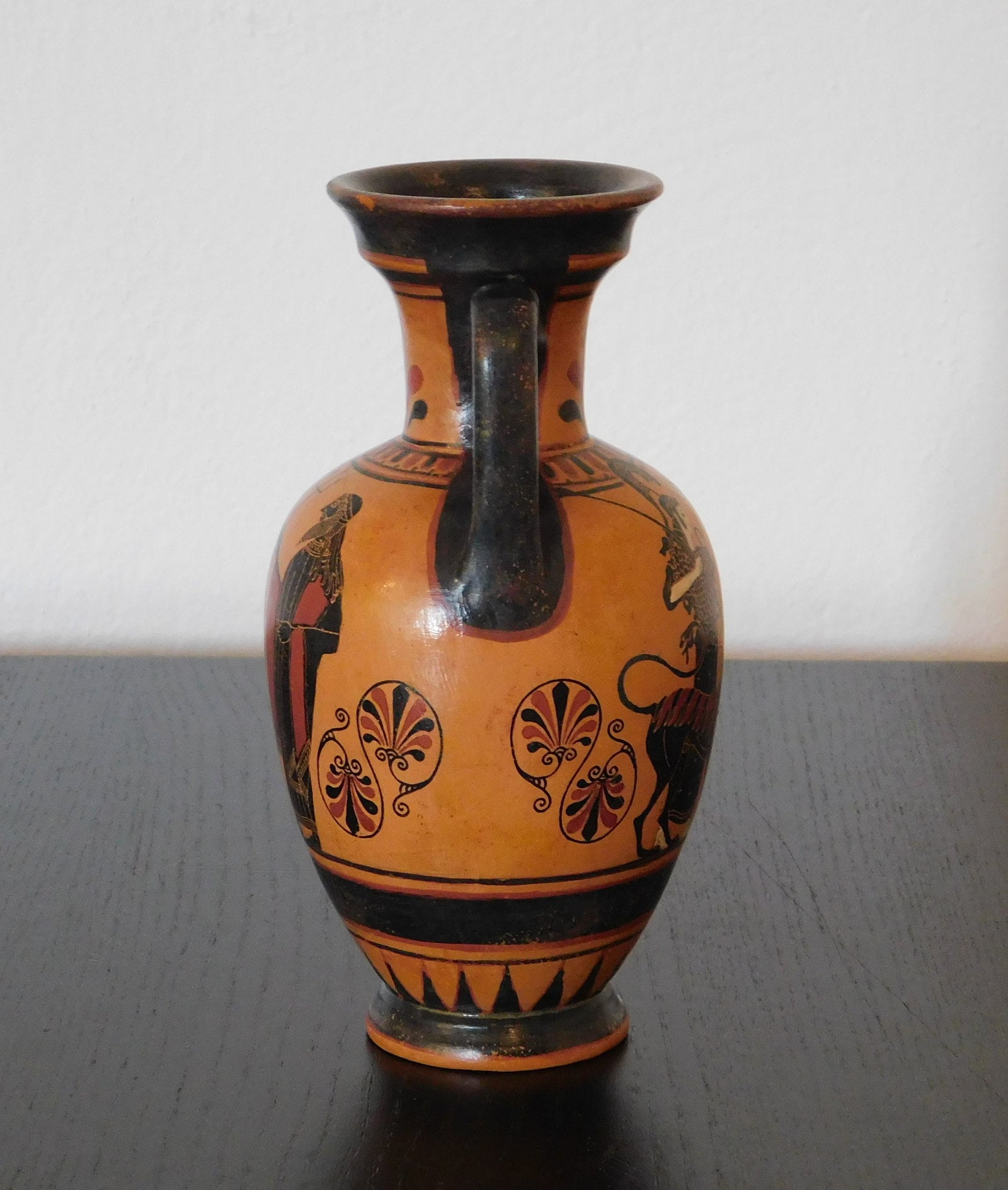Black Figure Ceramic Amphora Athena, Poseidon / Hercules, Cerberus ...