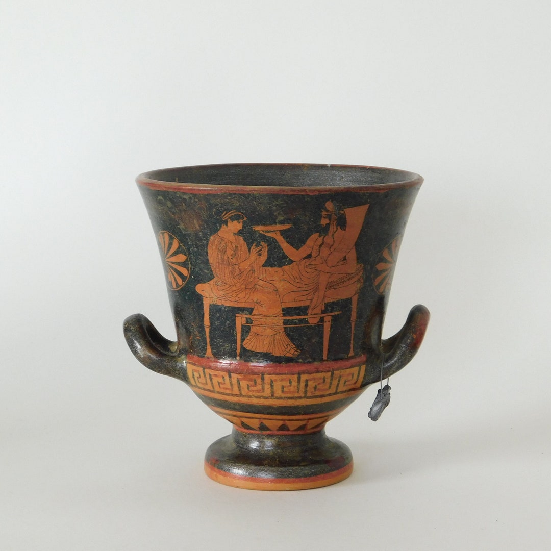 Red Figured Krater, Classical Period Museum Copy Greek Vase, Eurydice ...