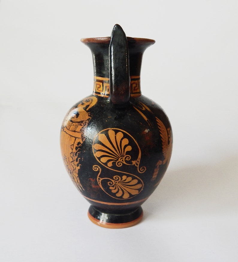 Attic Red Figured Ceramic Amphora, Classical Period Museum Copy, Jason ...