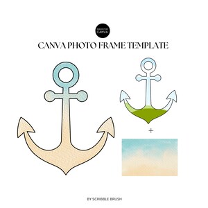 Canva Frame Template, Anchor Photo Frame, Editable Photo Fill Anchor ...