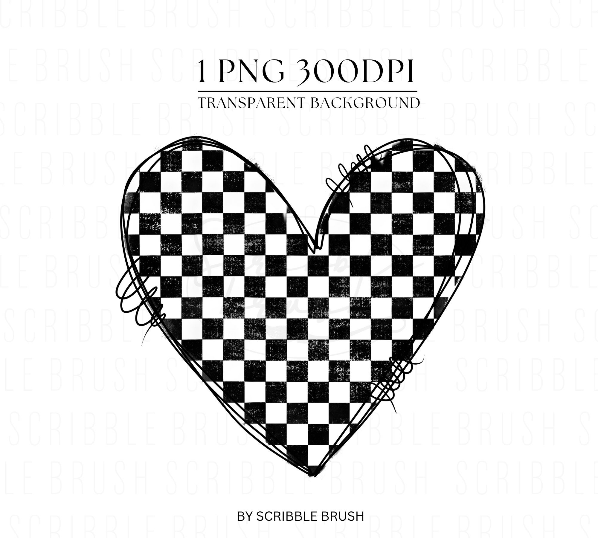 Heart Checkered Backsplash Sublimation PNG, Printable Retro Checkered ...