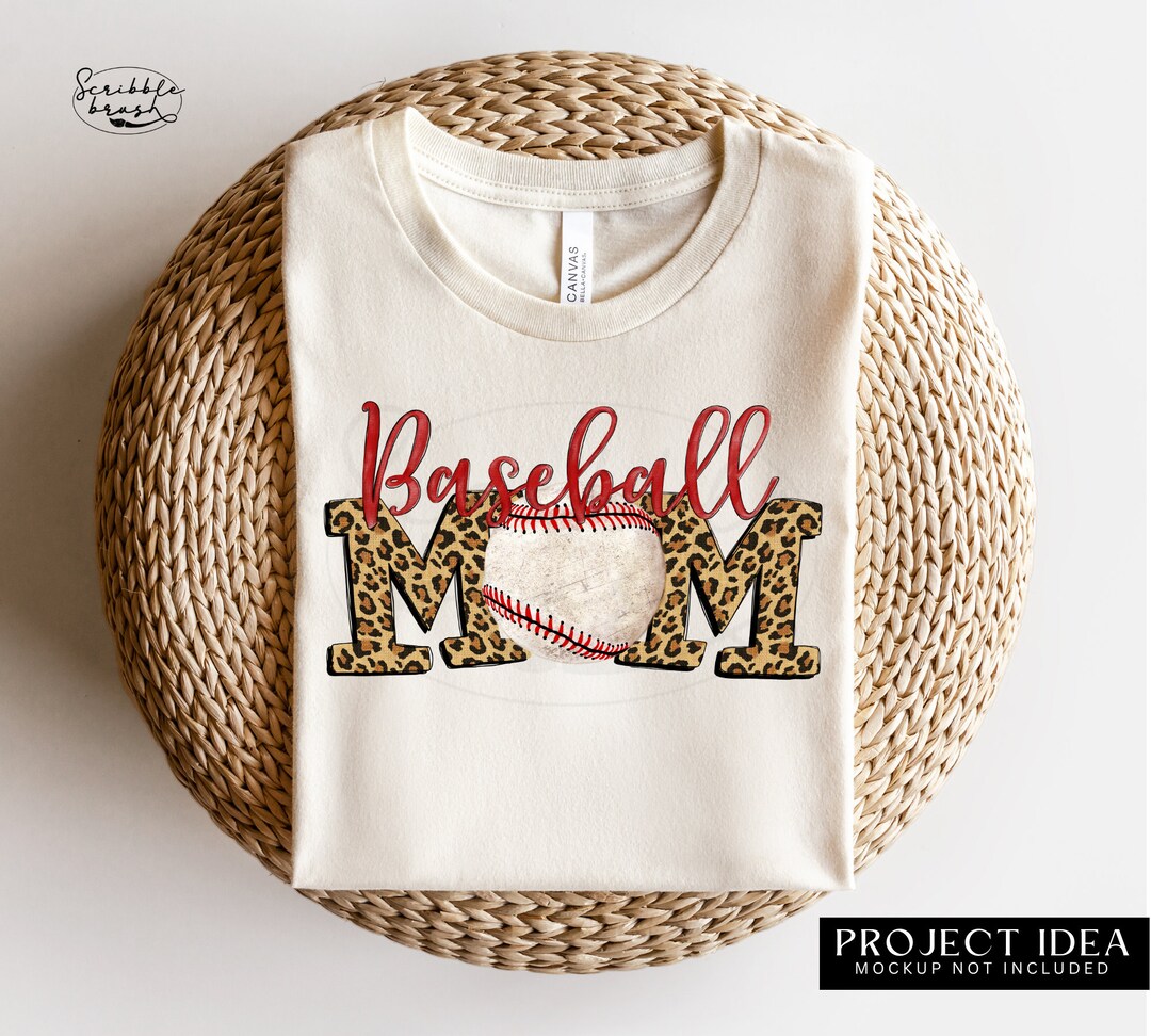 Leopard Baseball Mom PNG: Distressed Grunge Design (digital Download ...
