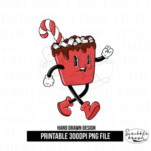 Retro Christmas Mascot PNG Clipart Bundle (digital Download) - Etsy
