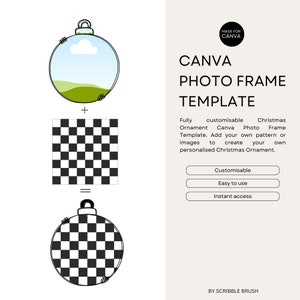 Canva Photo Frame Template, Christmas Ornament Photo Frame Canva ...