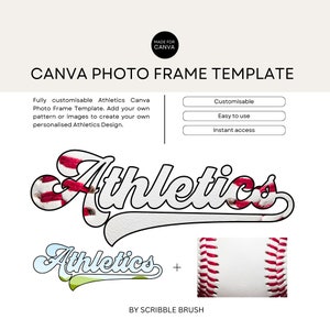 Canva Frame Template, Retro Athletics Photo Frame, Editable Photo ...