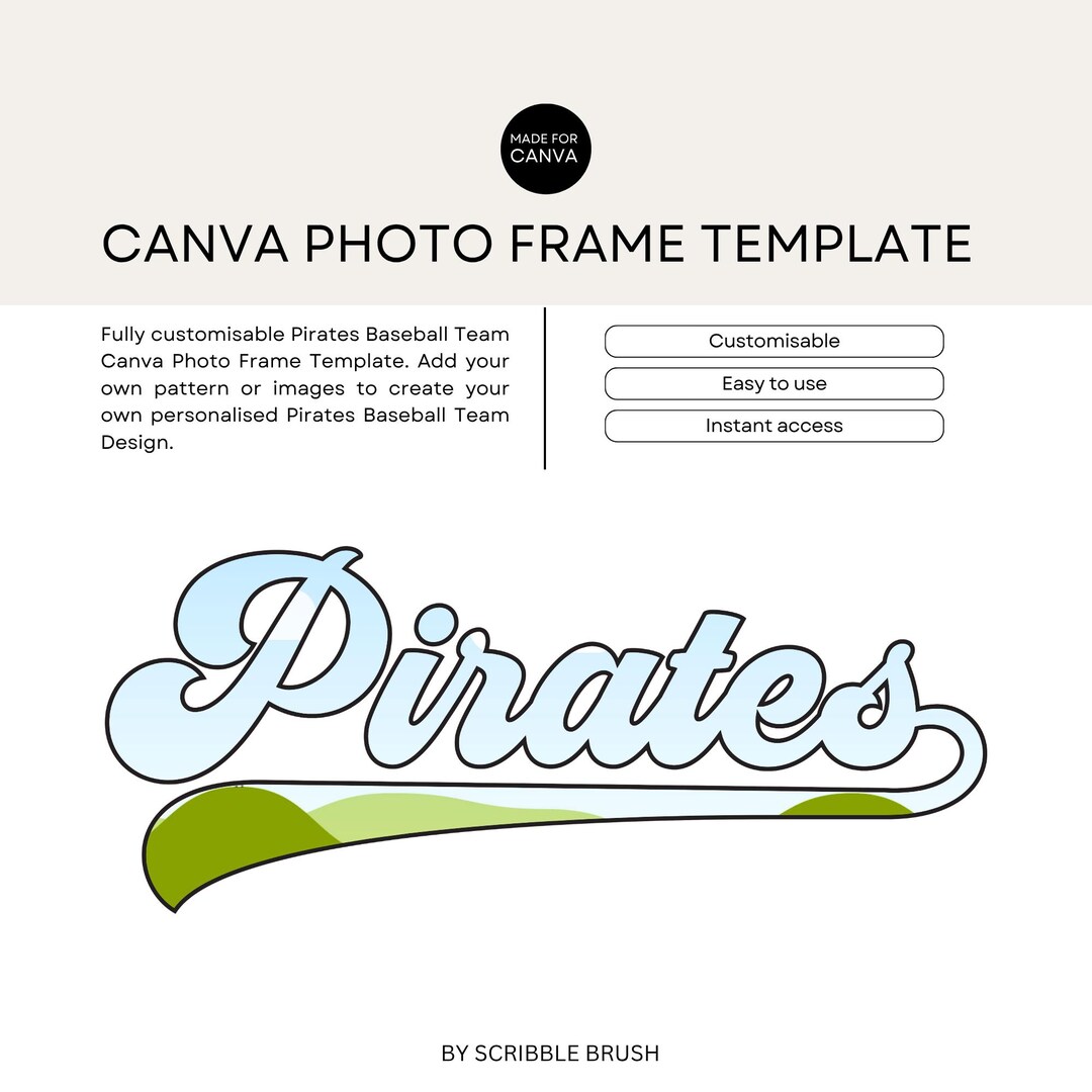 Canva Frame Template, Pirates Photo Frame, Editable Photo Pirates ...