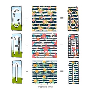 Canva Frame Template, Doodle Blank Box Letters, Editable Photo Fill Alphabet, Create Your Own ...