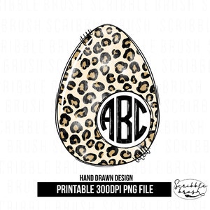 Leopard Print Easter Egg Sublimation PNG Design, Distressed Leopard Egg ...
