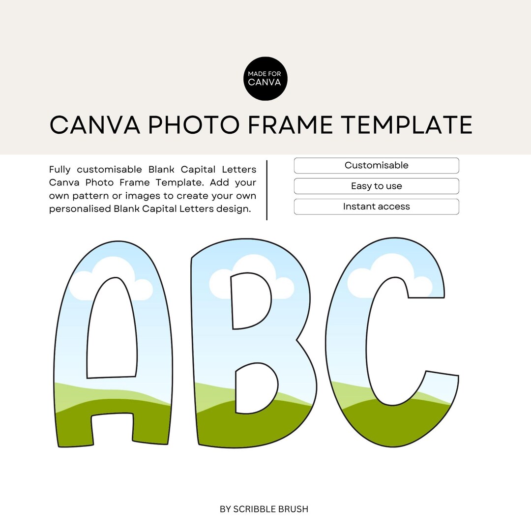 Make Your Own Blank Letters Canva Photo Frame Template, Add Your Own ...