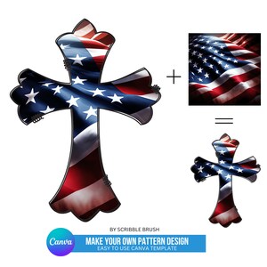 Canva Frame Template, Editable Photo Fill Cross, Create Your Own Drag ...