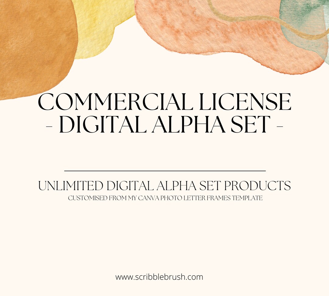 Commercial License: Digital Alpha Set for Resale - Etsy UK