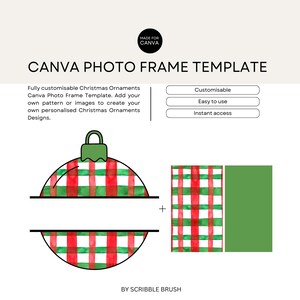 Canva Template Photo Frame, Christmas Ornaments Add Your Own Photo ...