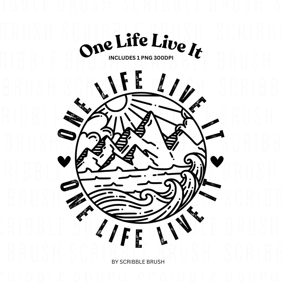 One Life Live It Sublimation PNG Design, Camping Shirt Jersey PNG ...