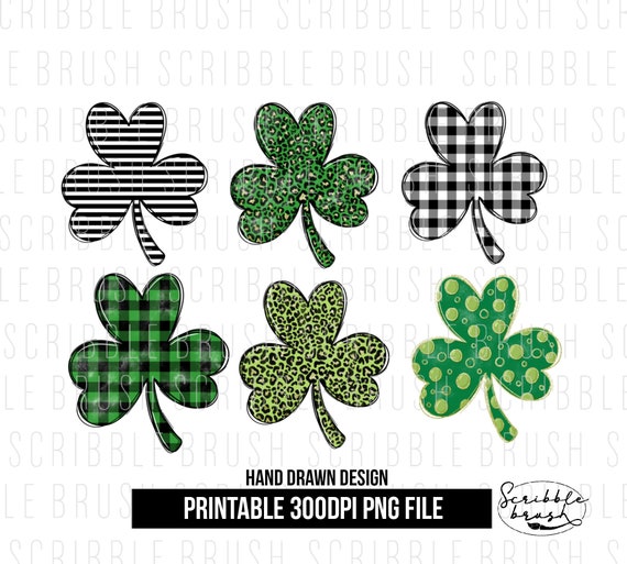 St Patricks Day Shamrock Sublimation PNG Design Bundle Clover | Etsy
