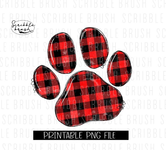 Red Dog Paw Clipart