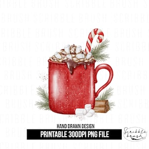 Christmas Hot Cocoa Mug Png Clipart, Hot Chocolate Candy Cane Cookie ...
