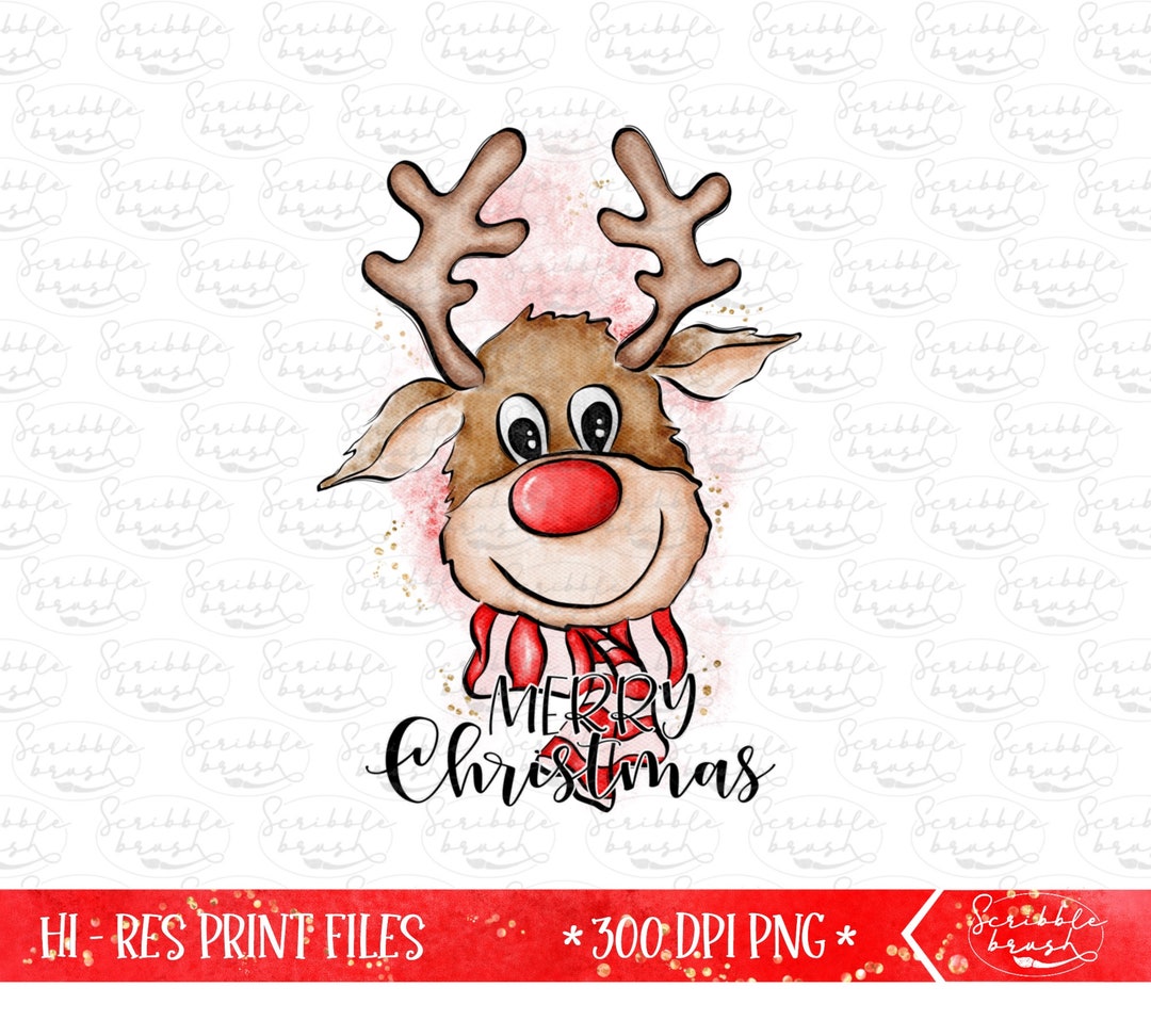 Merry Christmas Reindeer Sublimation PNG Design, Christmas PNG ...