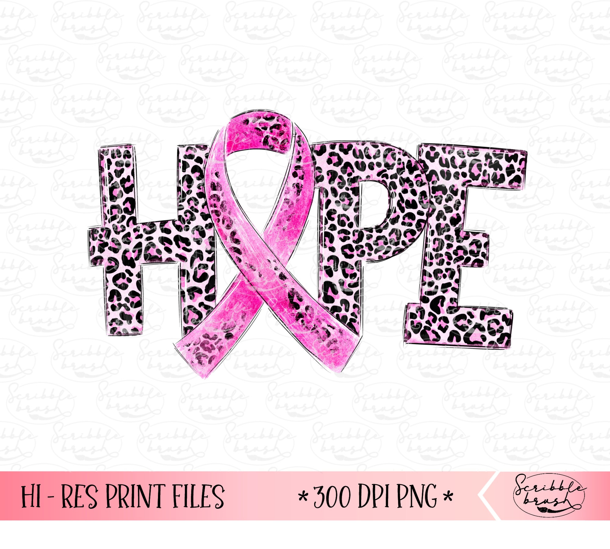 Breast Cancer Awareness Sublimation Design PNG Leopard Print - Etsy
