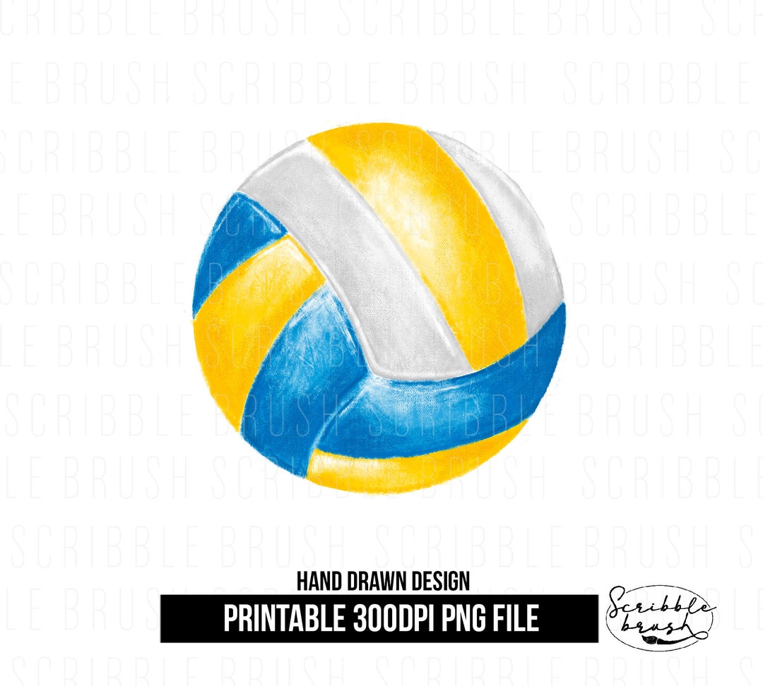 Volleyball Ball Sublimation Design: Sport PNG Clipart (digital Download ...