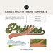 Canva Frame Template, Retro Phillies Photo Frame, Editable Photo ...