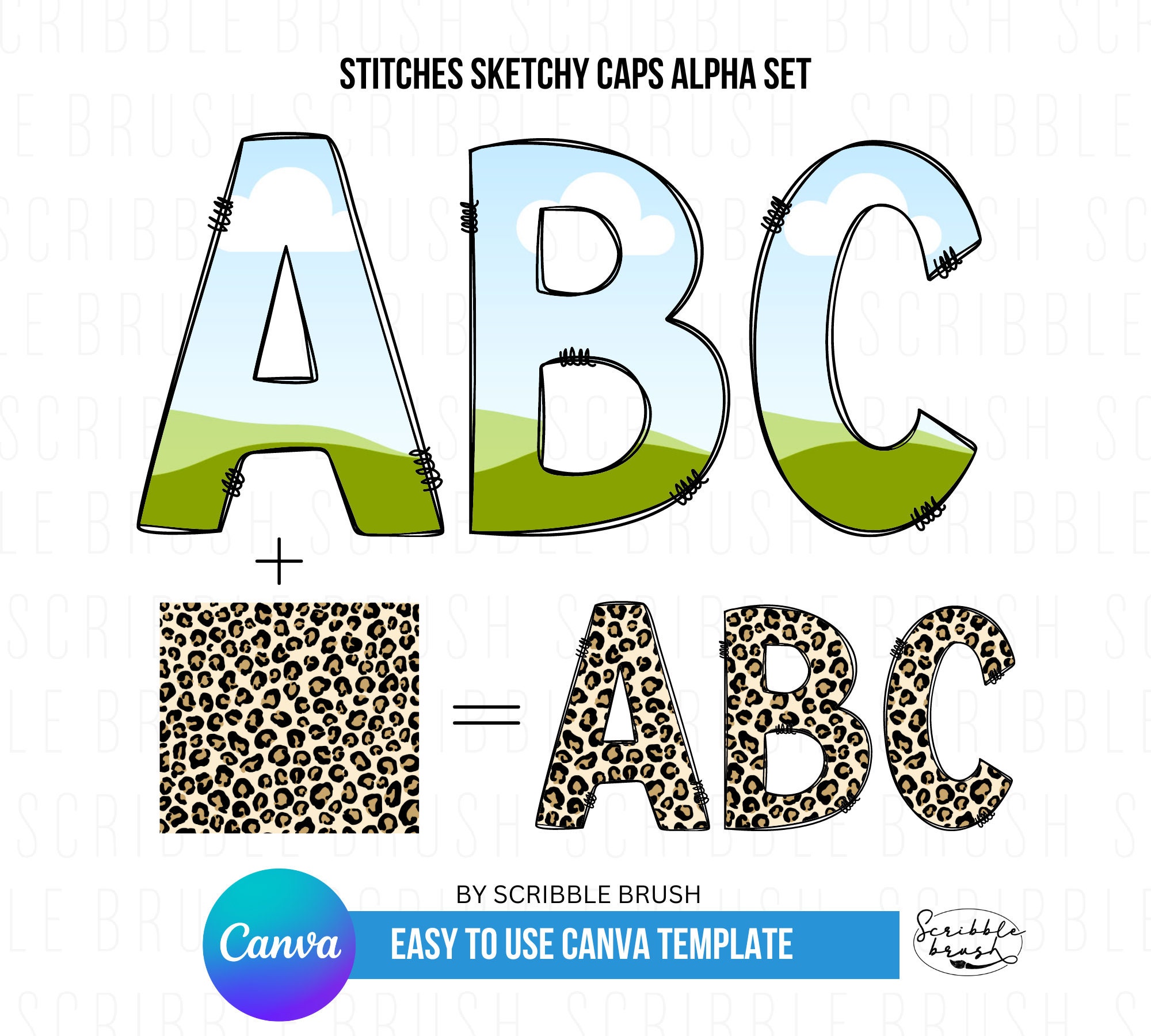 Make Your Own Sketchy Alpha Canva Photo Frame Template Add - Etsy