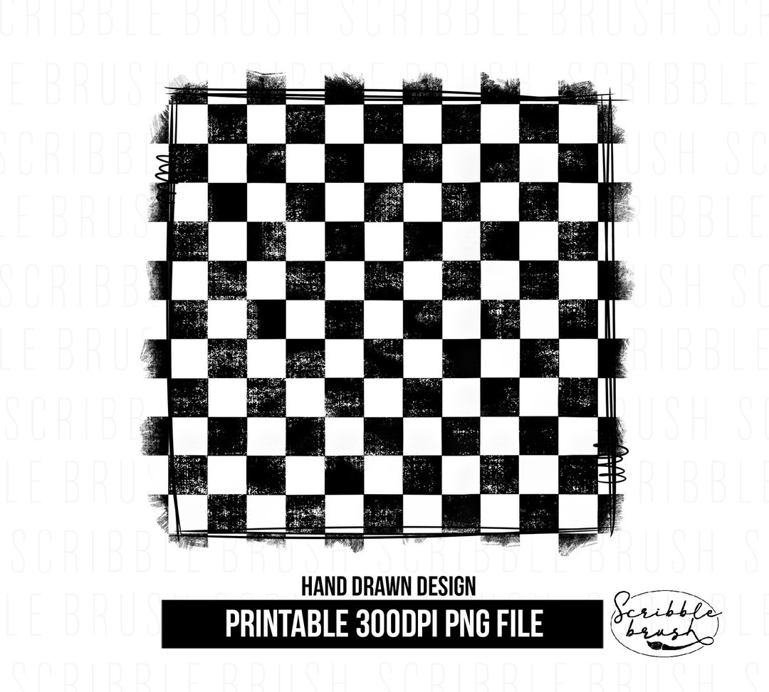 Square Checkered Backsplash Sublimation PNG, Printable Retro Checkered ...